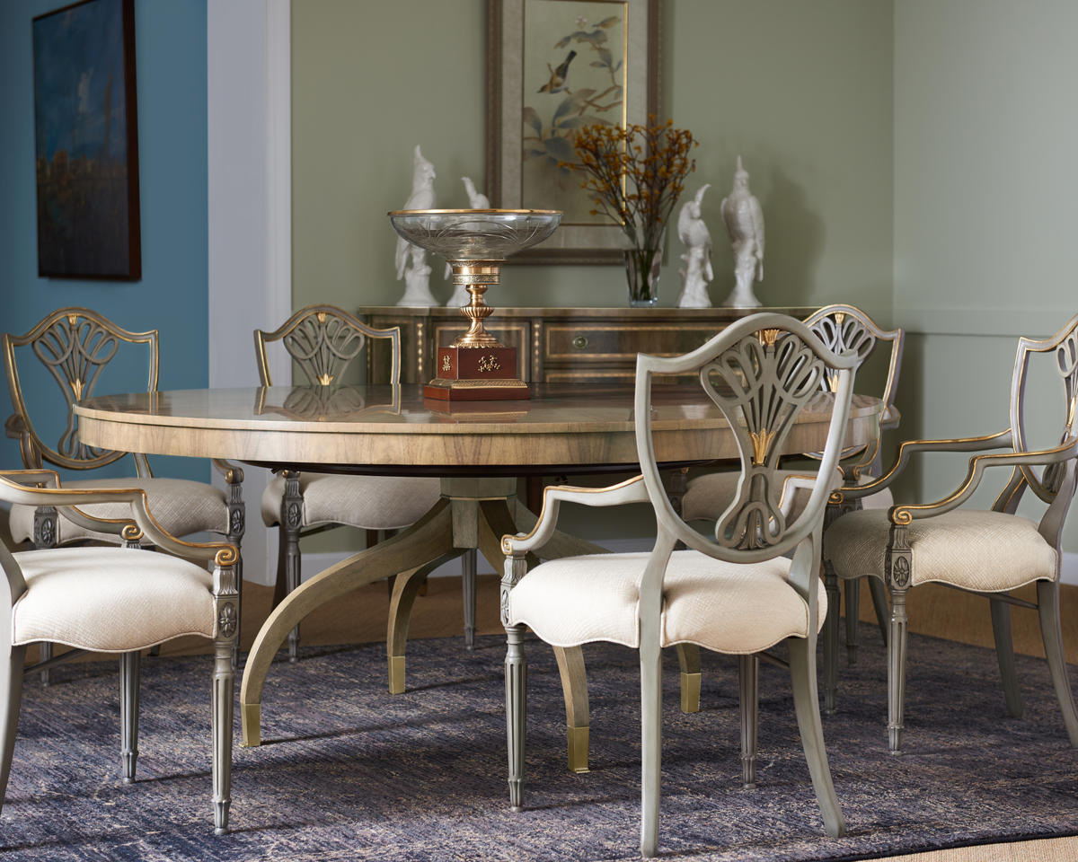 formal round dining table