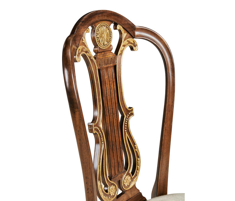 Jonathan Charles | product detail | Buckingham Gilded Lyre Back Side Chair